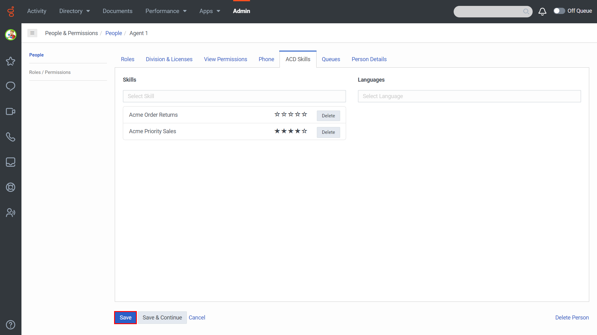 Modify ACD Skills | Genesys Training